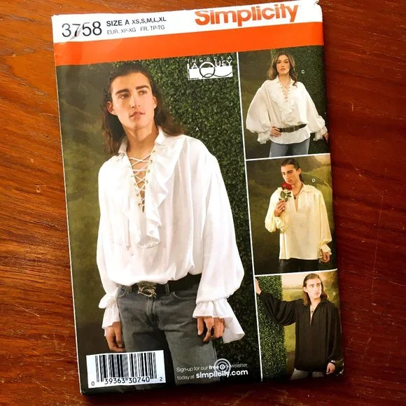 Simplicity Pirate Shirt Pattern Simplicity | Art | Simplicity Poet